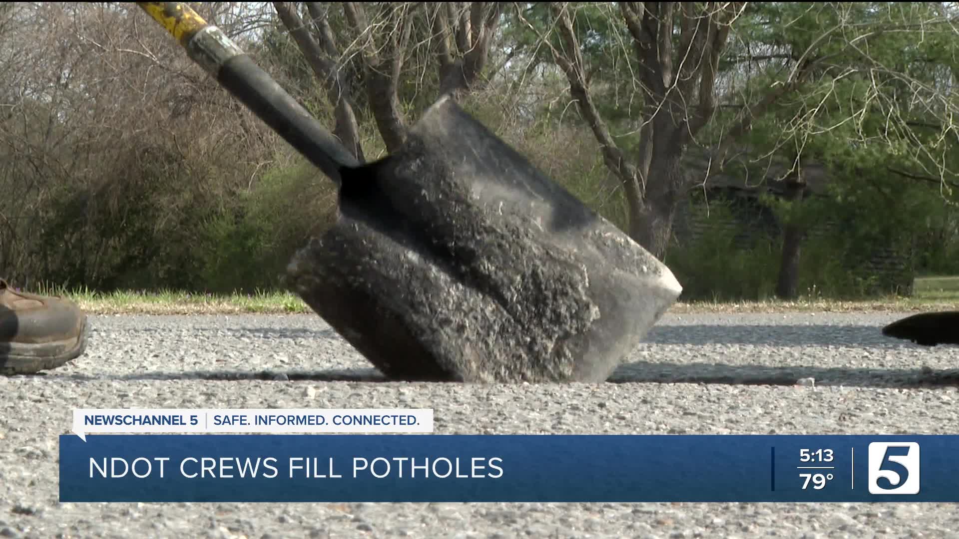NDOT crews repair potholes in Nashville neighborhoods