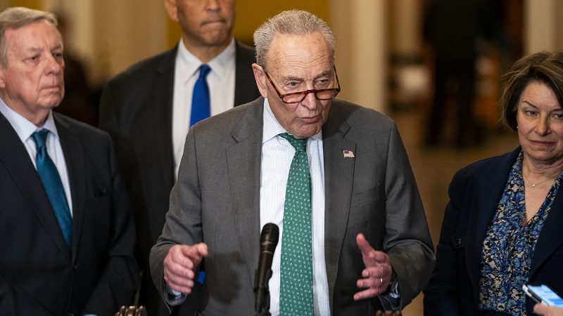 Schumer brushes off leadership questions: ‘My caucus and I are in sync’