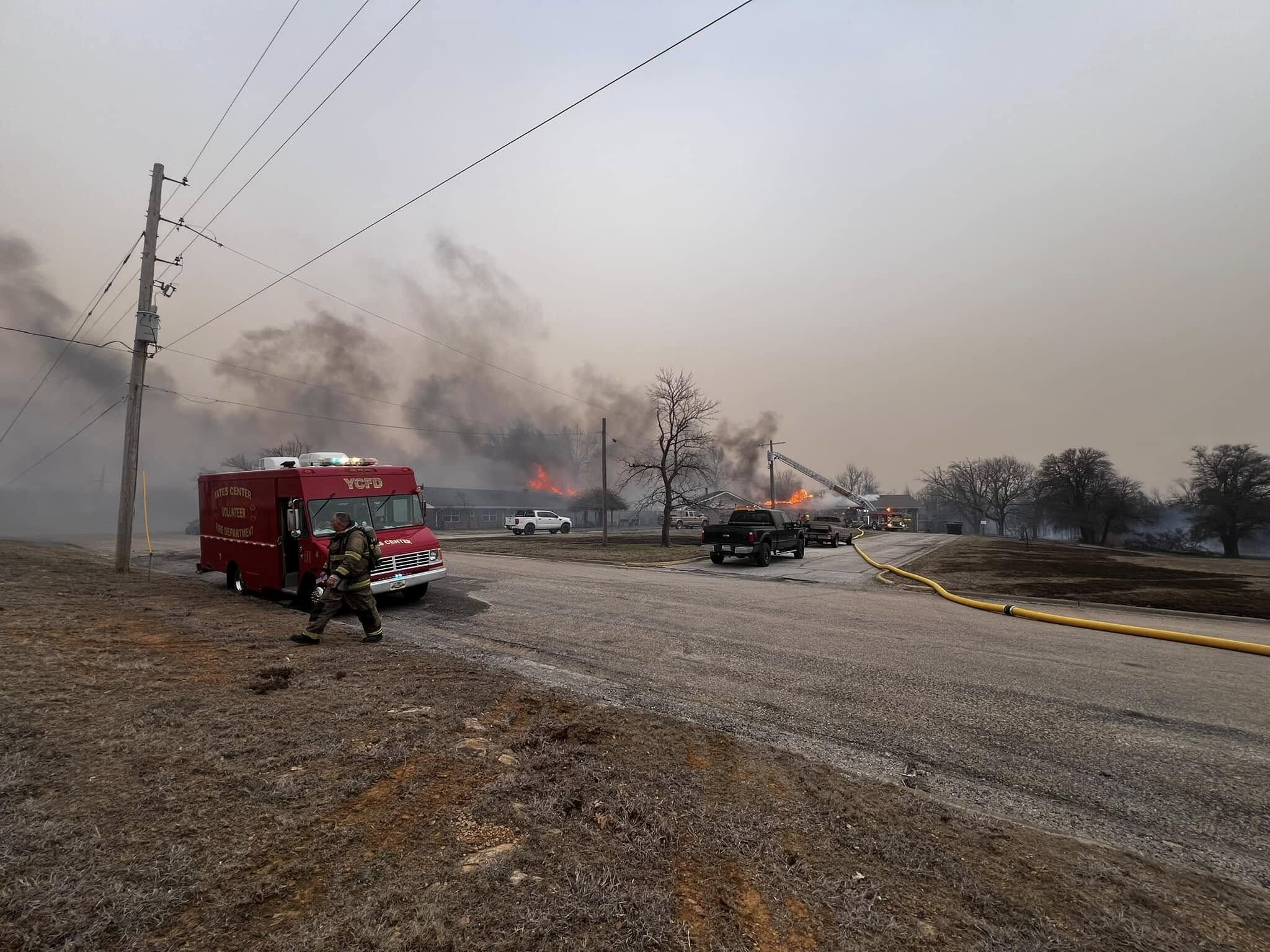 Fire destroys Yates Center nursing home, surrounding area
