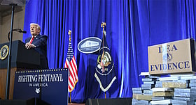 Trump blasts foes and media in speech at 'Department of Injustice'