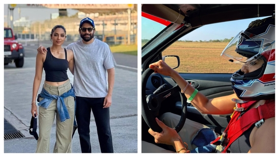 Sobhita Dhulipala, Naga Chaitanya spend a sunny Saturday out on Madras International Circuit ...