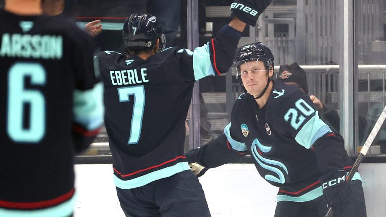 Eeli Tolvanen reaches 20-goal mark with two goals in 4-2 Seattle Kraken ...