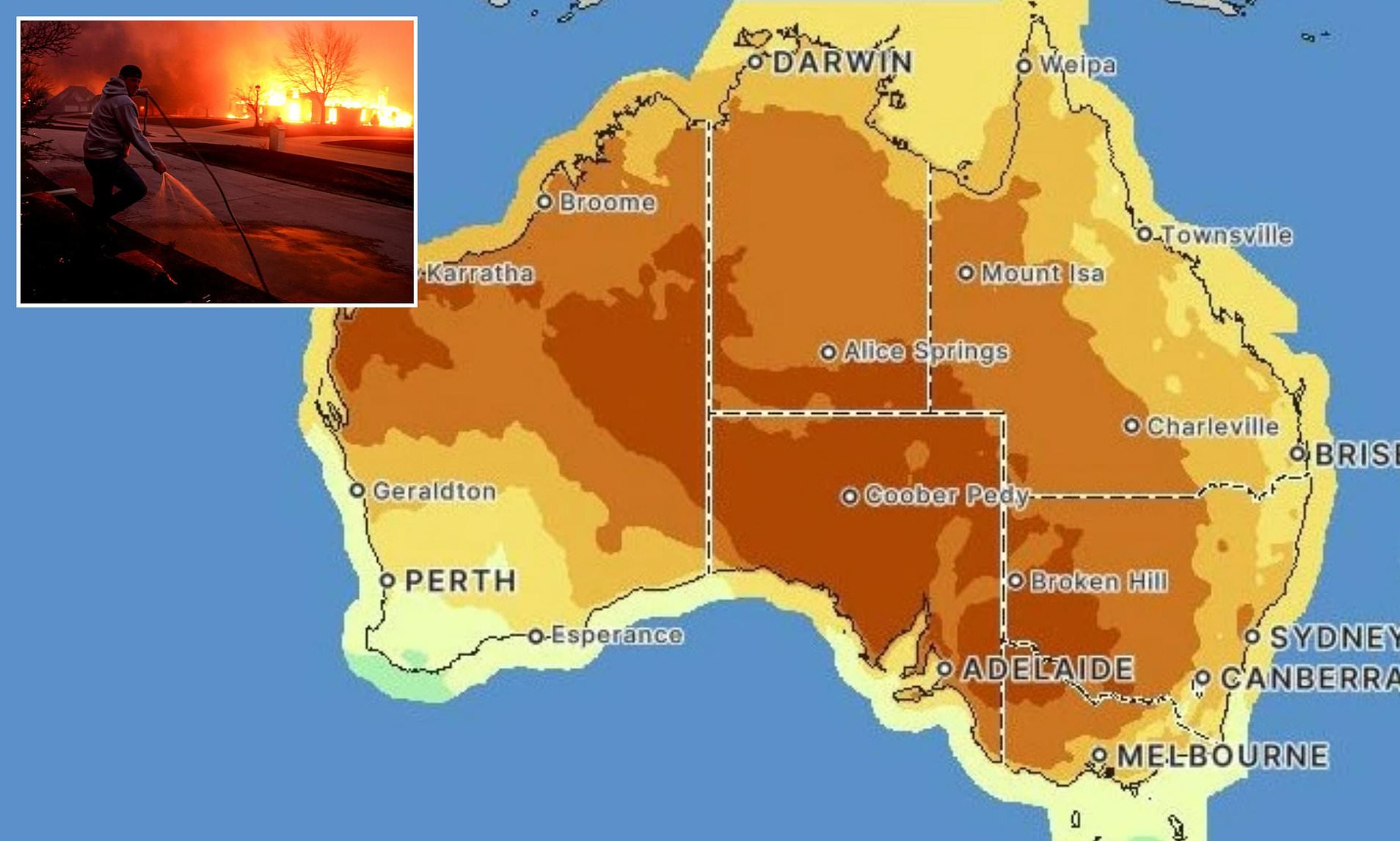 Vital bushfire warning as blistering heatwave sweeps across country