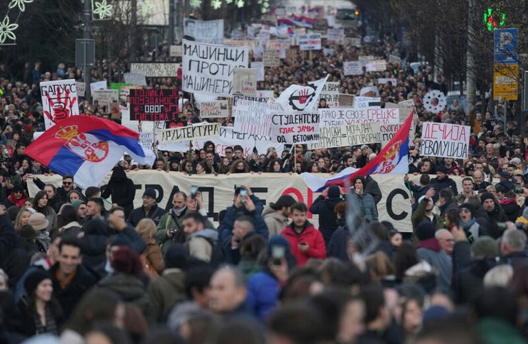 Serbians in Ireland take part in global protest against government over ...
