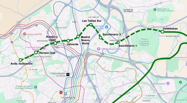 L11 de Metro hasta Avenida Ilustración o más líneas de EMT, propuestas ...
