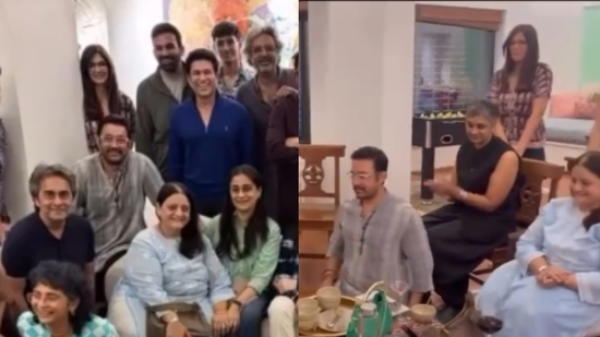 Aamir Khan, his new GF Gauri Spratt and ex wives Reena Dutta, Kiran Rao ...