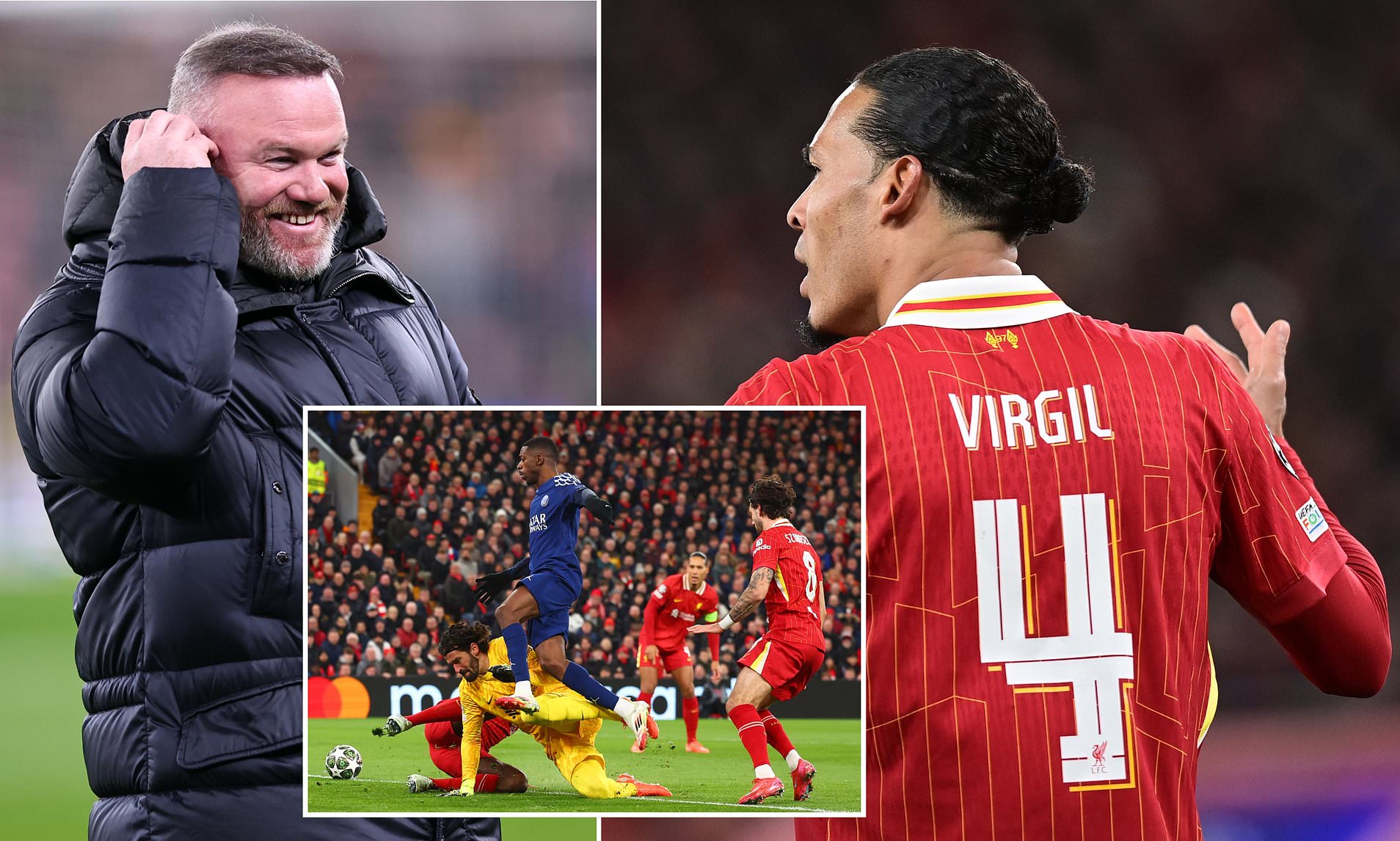 Virgil van Dijk responds to Wayne Rooney after the Man United legend ...