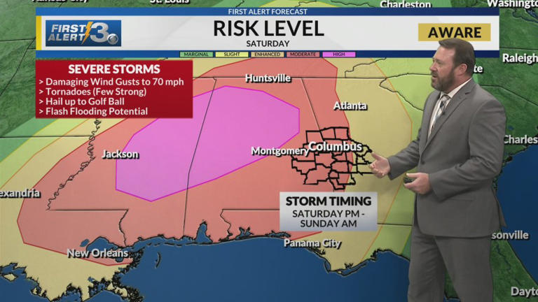 WEATHER AWARE Tonight and Early Sunday For Severe Weather! WEATHER AWARE Tonight and Early Sunday For Severe Weather!