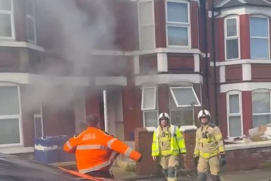 Video: Fire crews at scene of Doncaster city centre house blaze this morning