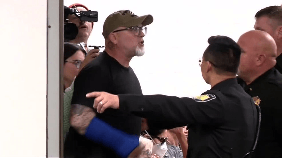 Veteran escorted out from town hall speaks on frustrations with ...