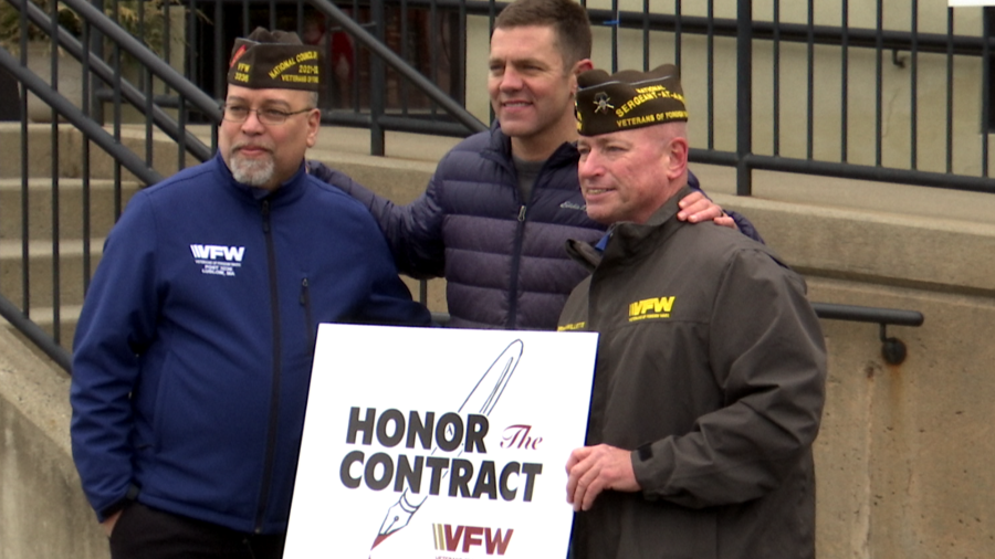 Veterans protest VA employee layoffs in West Springfield
