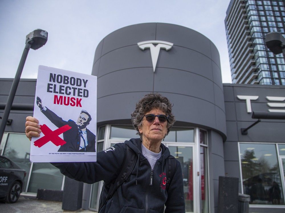 Tesla protest movement comes to Ottawa