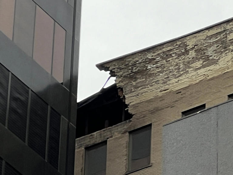 Part of busy road remains closed days after strong winds cause partial ...