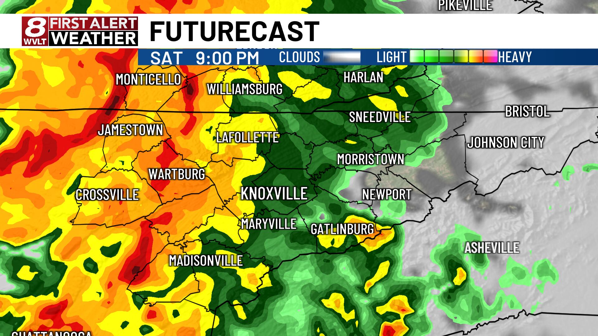 On and off rain and storms overnight, WVLT First Alert Weather Day ...