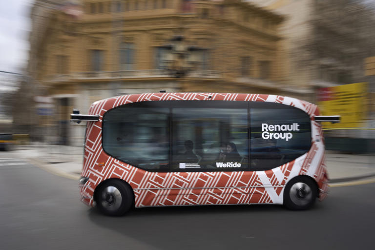 Driverless 'bus of the future' is tested in Barcelona