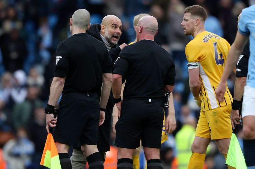 What frustrated Pep Guardiola told ref after Man City draw with Brighton
