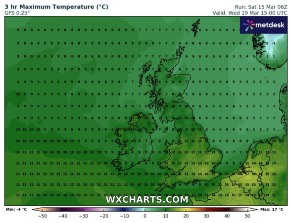 UK weather maps show exact part of Britain set to get mini-heatwave ...