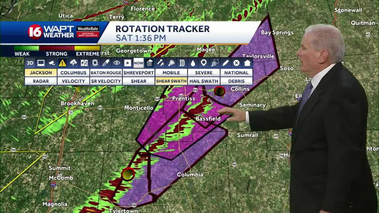 Supercell storms produce tornado outbreak in Mississippi
