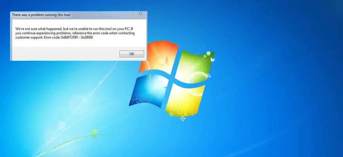 Cómo solucionar el error 80072F8F en Windows 7 y otras versiones