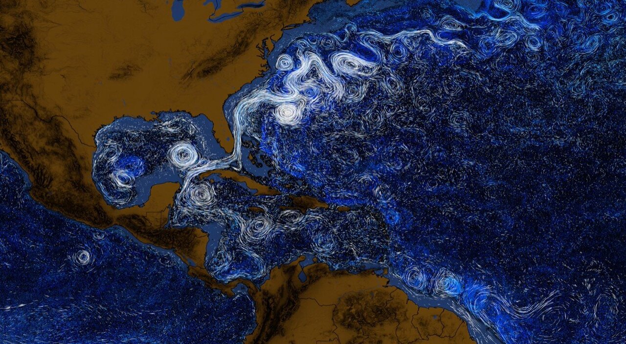 Going with the flow: Visualizing ocean currents with ECCO ocean model