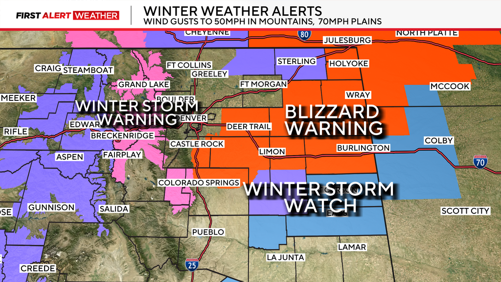 A strong winter storm will impact the mountains of Colorado, blizzard ...