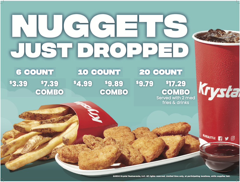 Krystal debuts Crispy Chicken Nuggets and Kids’ Meals