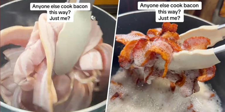 Woman’s chaotic bacon-cooking technique shocks the internet: ‘I can’t ...