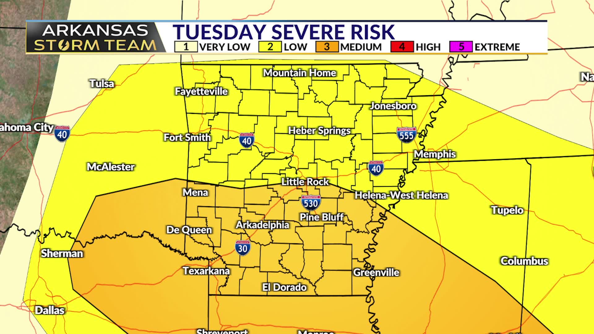 Arkansas Storm Team Forecast