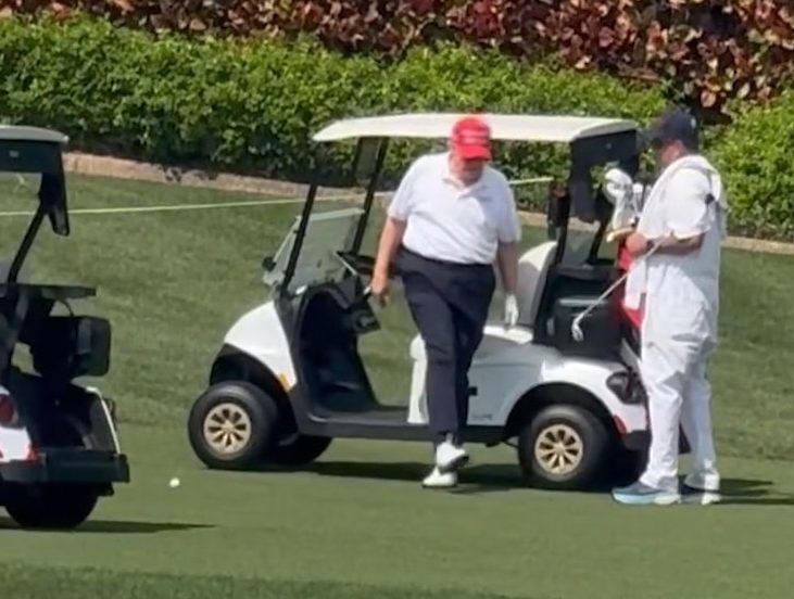 What's going on with Trump's legs?