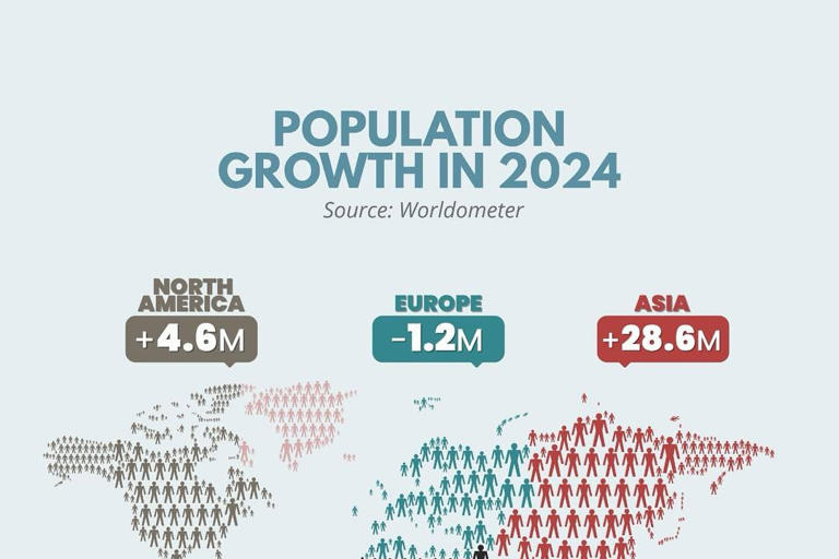 This is how the world's population grew in 2024