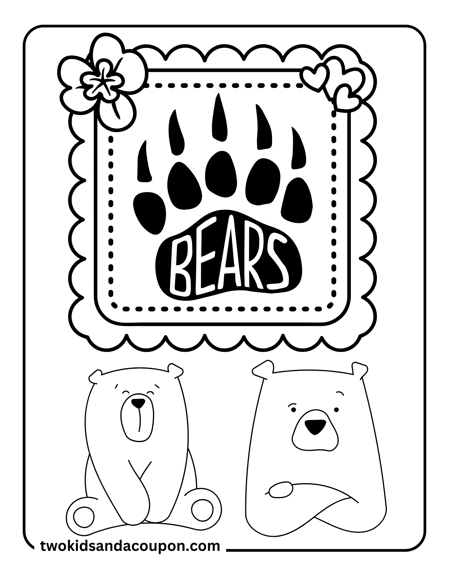 8 Beary Good Bear Coloring Pages