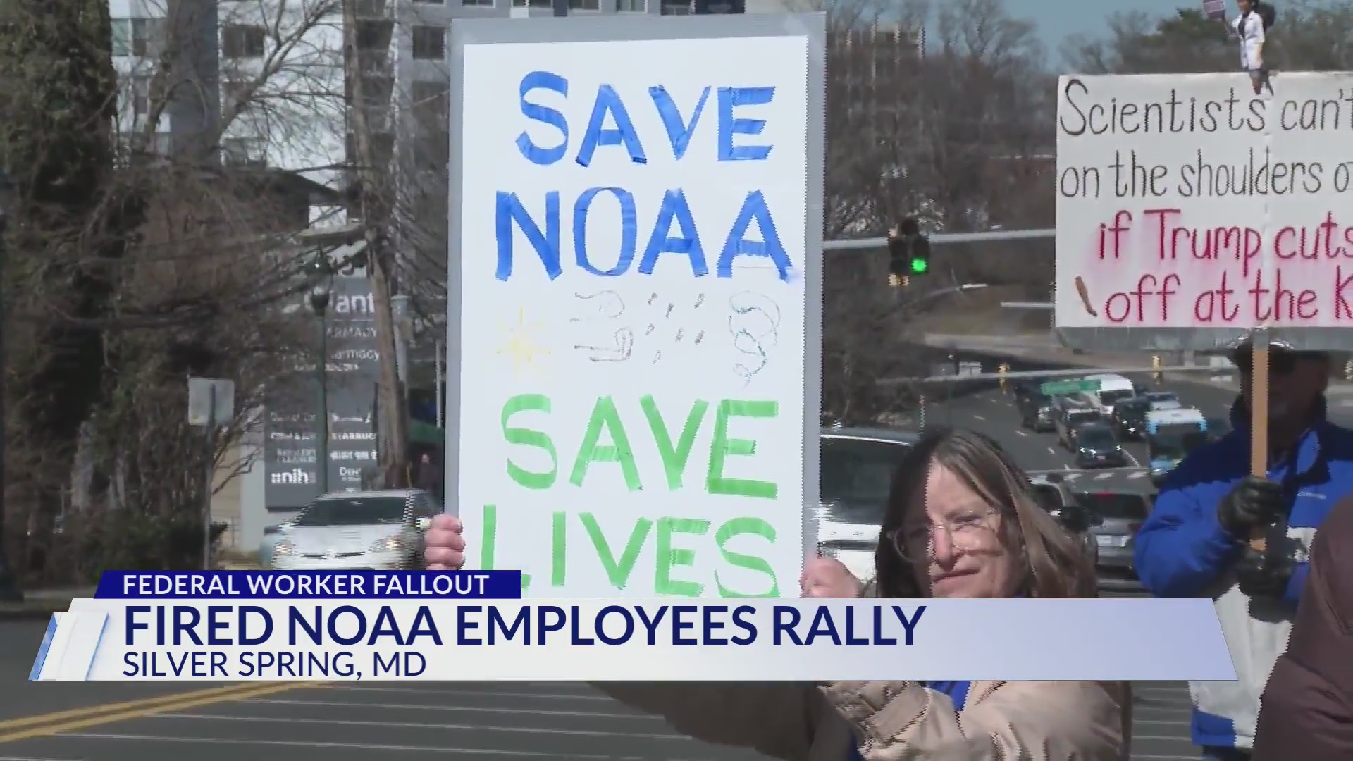 Former NOAA employees protest 'illegal' firings outside Silver Spring ...