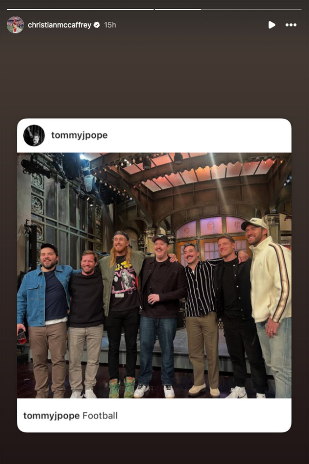 49ers’ Christian McCaffrey, George Kittle attend ‘SNL’ to watch Shane ...