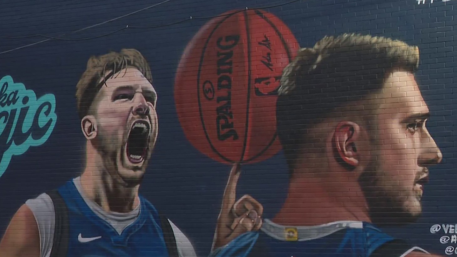 New mural of Luka Doncic in Trinity Groves
