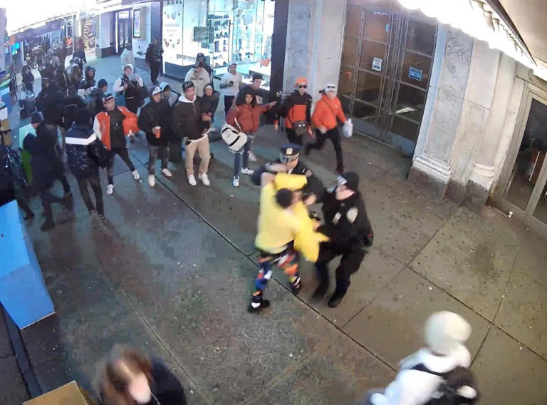 Migrant busted in Times Square mob attack on NYPD cops hit with 2-year ...