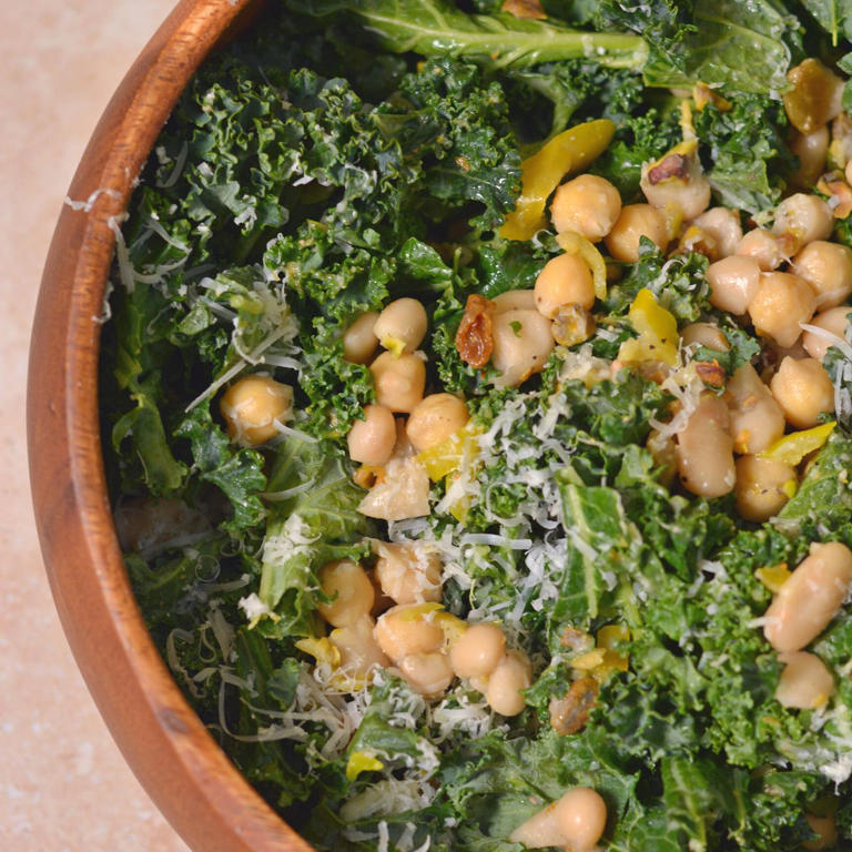 Lemon Kale Bean Salad