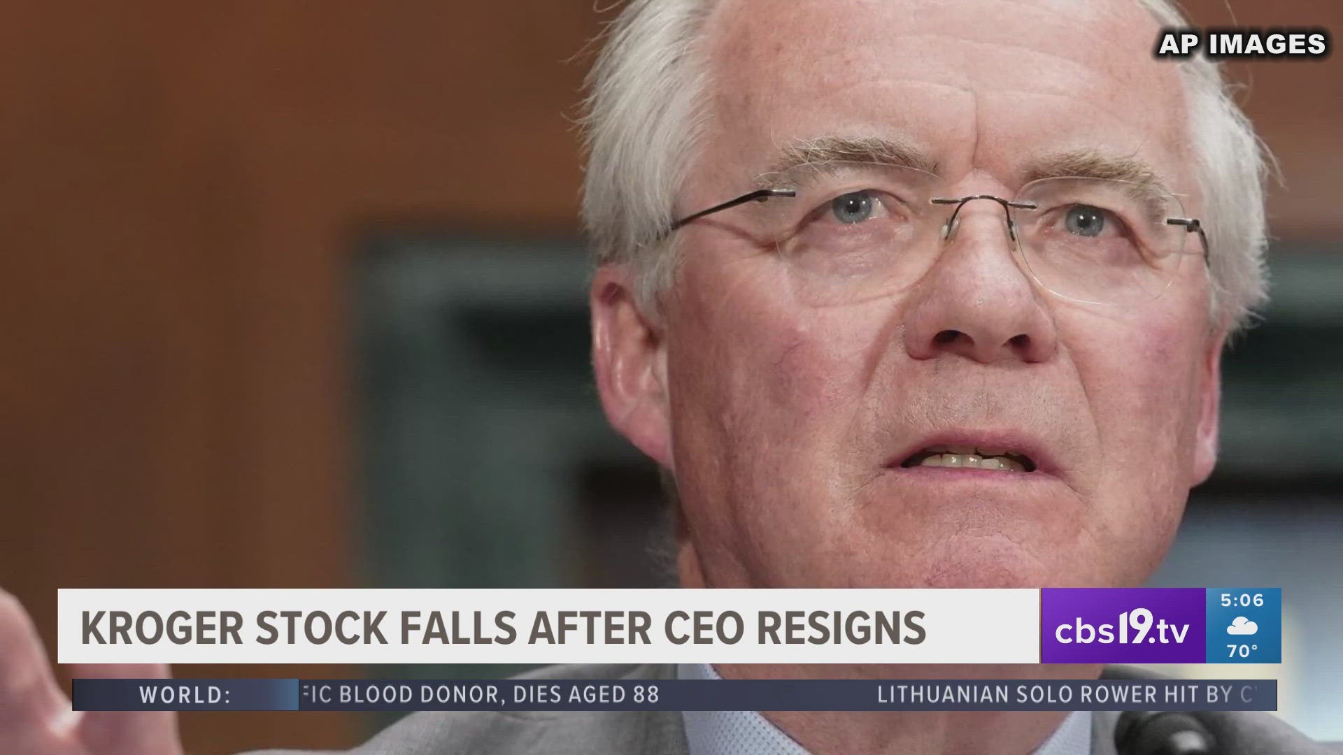 Kroger stock falls after CEO resigns