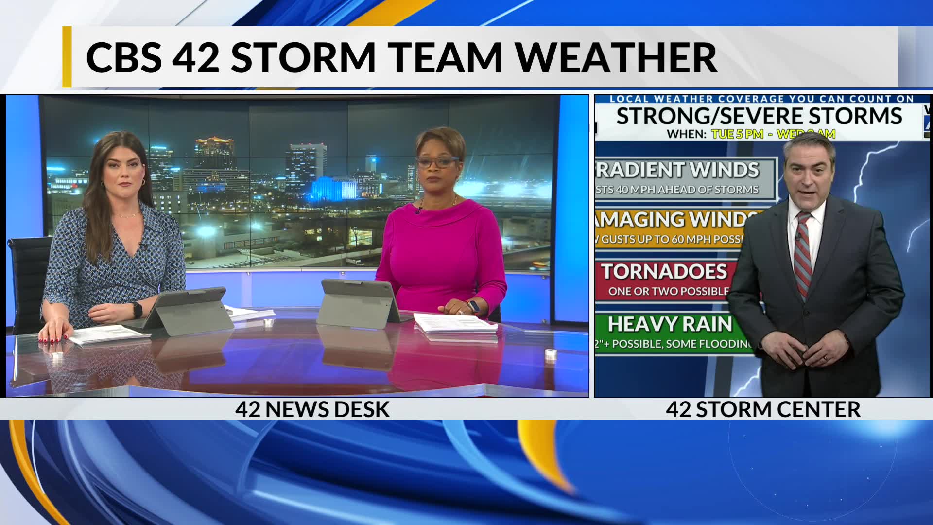 WEATHER AWARE Tuesday Evening for possible damaging winds and a few ...