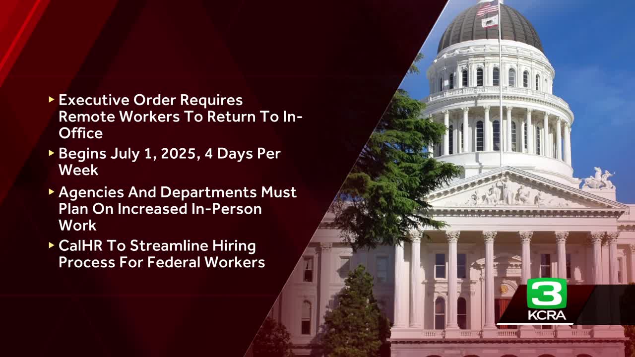 Newsom orders California state workers to return to office 4 days a week
