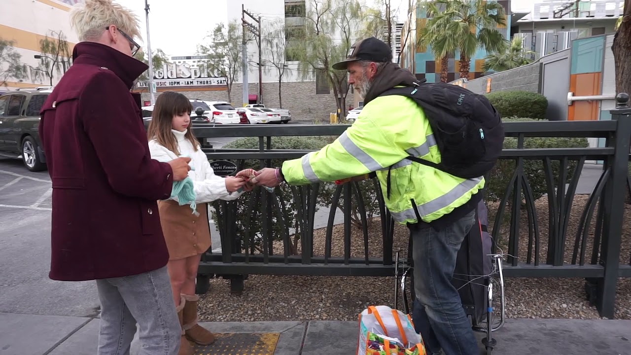 Surprising the homeless with magic