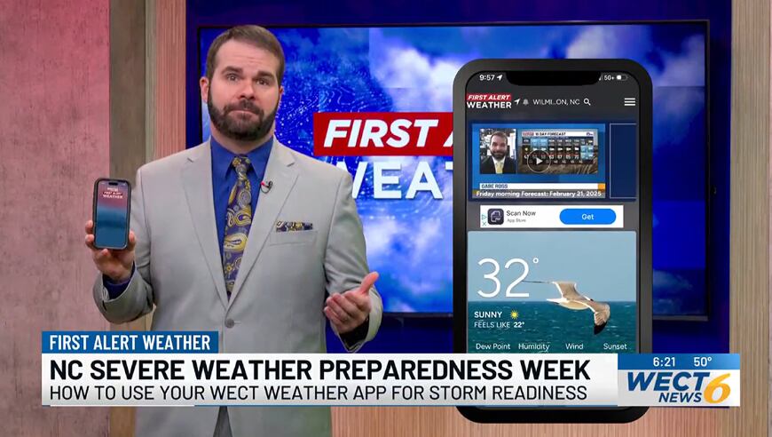 Set up the WECT Weather app ahead of Severe Weather Preparedness Week