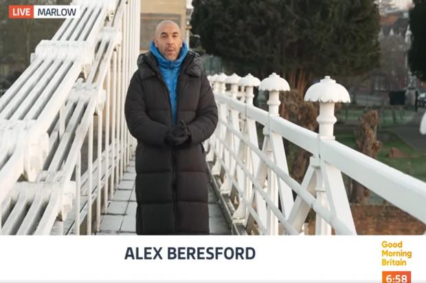 Good Morning Britain weatherman spotted on Marlow Bridge