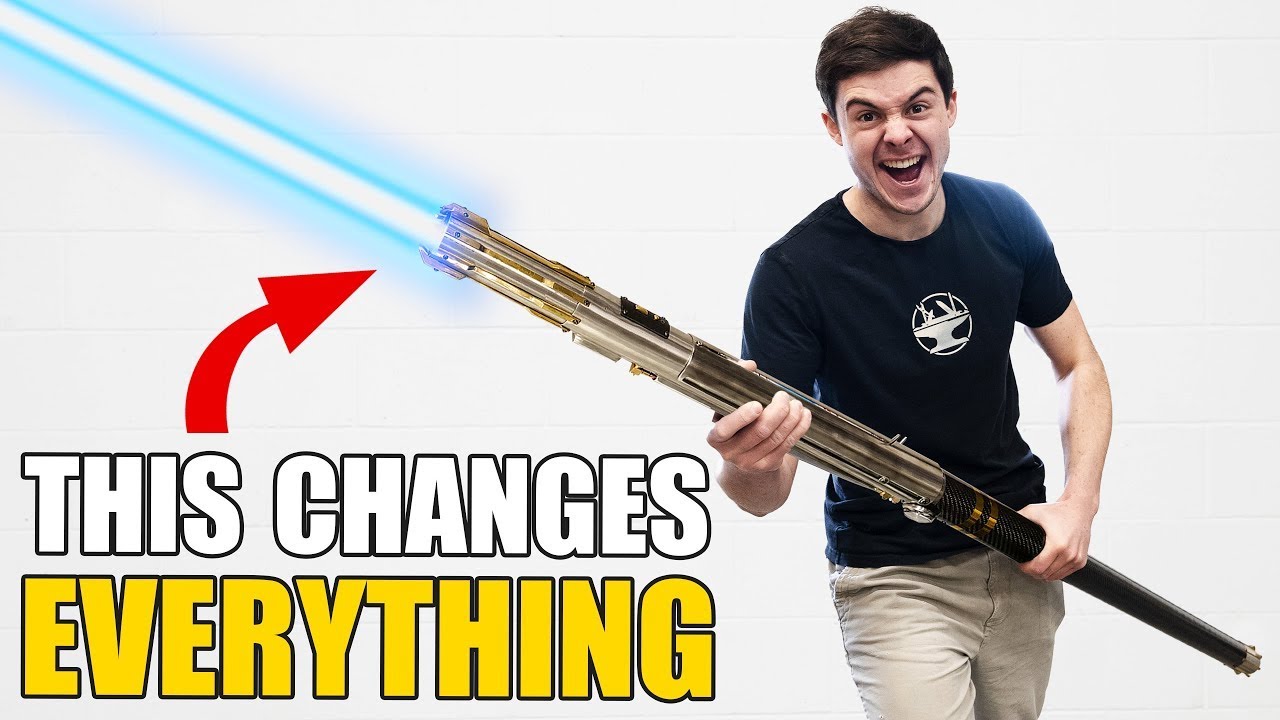 We Built a 4,000° Lightsaber Staff – And It’s CORDLESS!