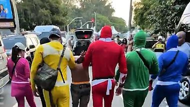 Suspected thief gets thwarted by 'Power Rangers'
