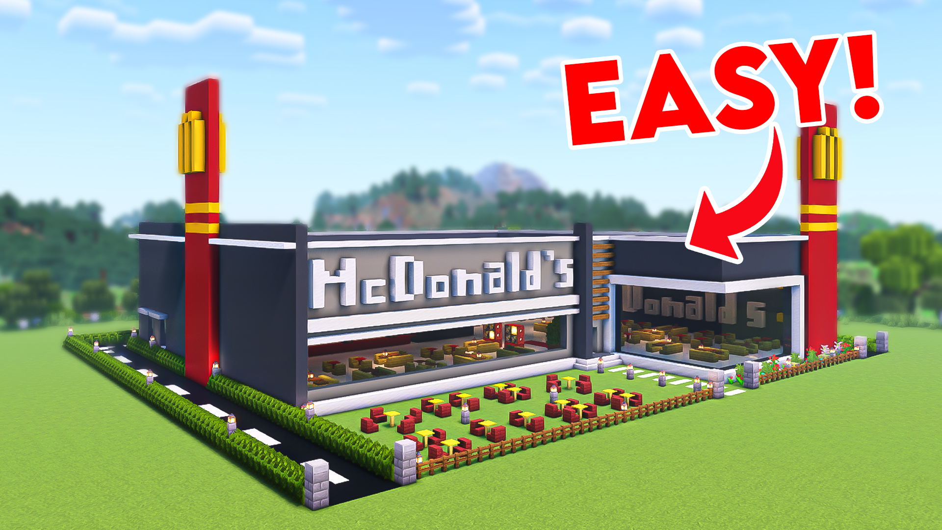 Building McDonald's in Minecraft! – Who’s Coming for Fries? 🍟😆