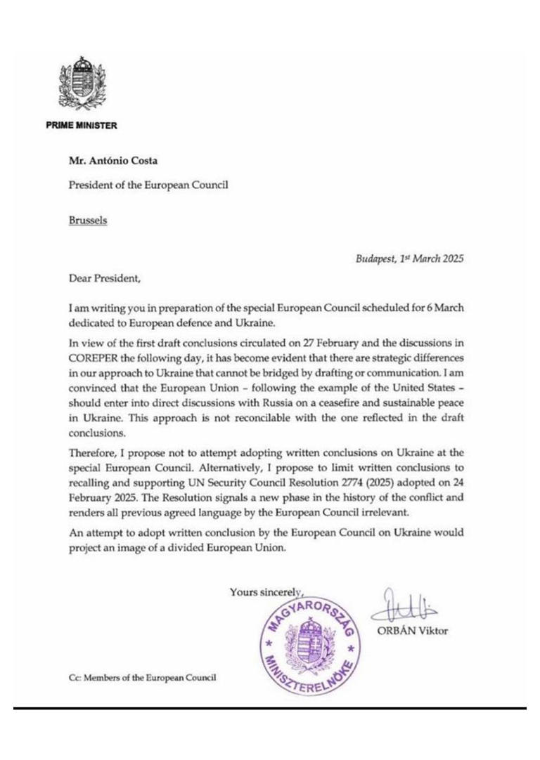 Costa writes to Orbán admitting rift, touting security guarantees over ...