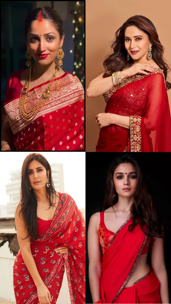 Iconic Red saree looks inspired by Bollywood divas