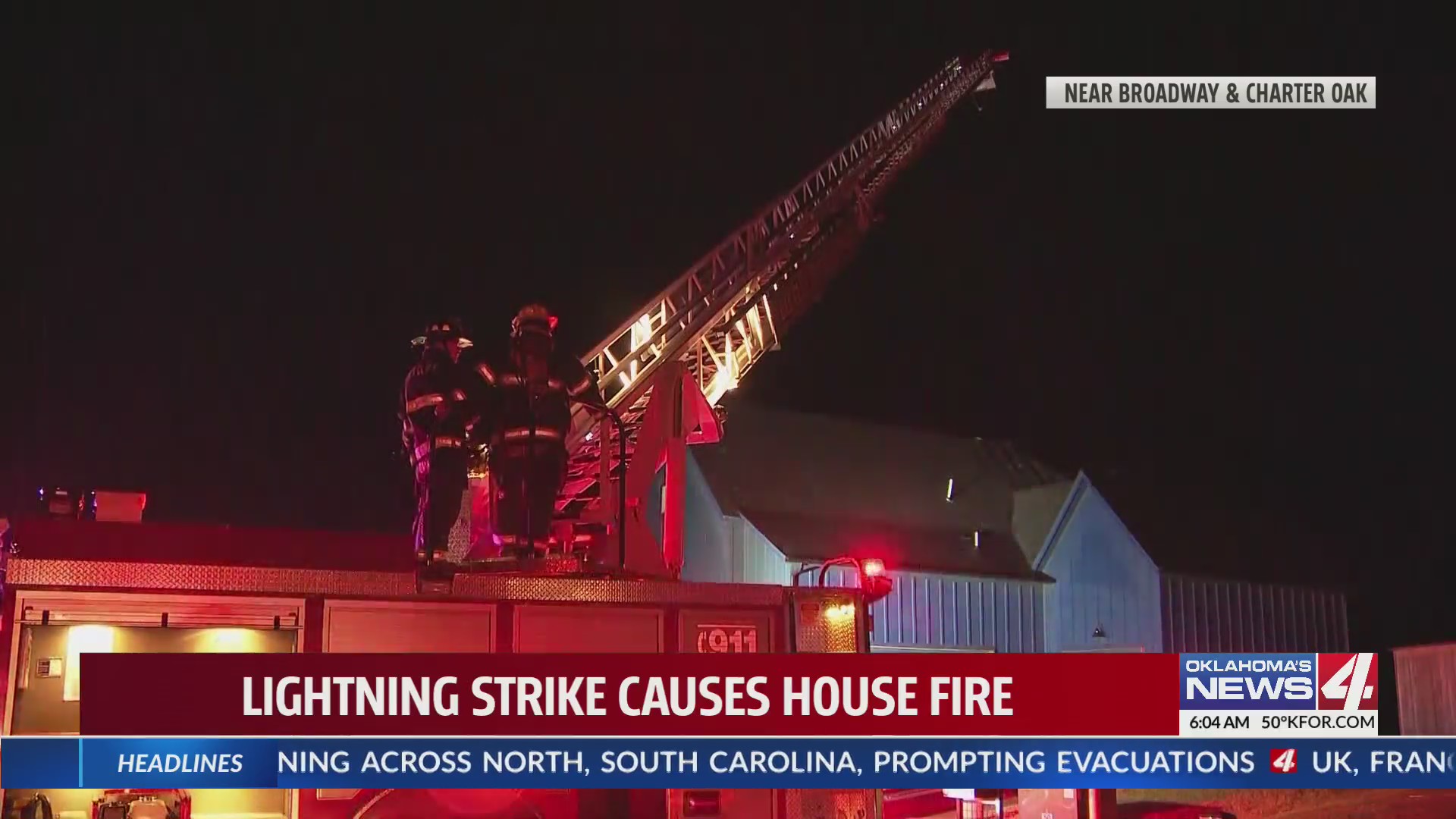 Lightning causes house fire in Edmond