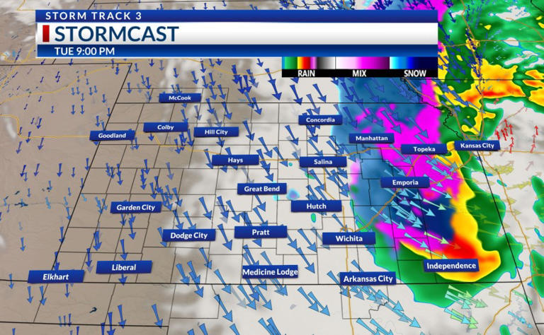 Snow, some rain, and high winds through Tuesday