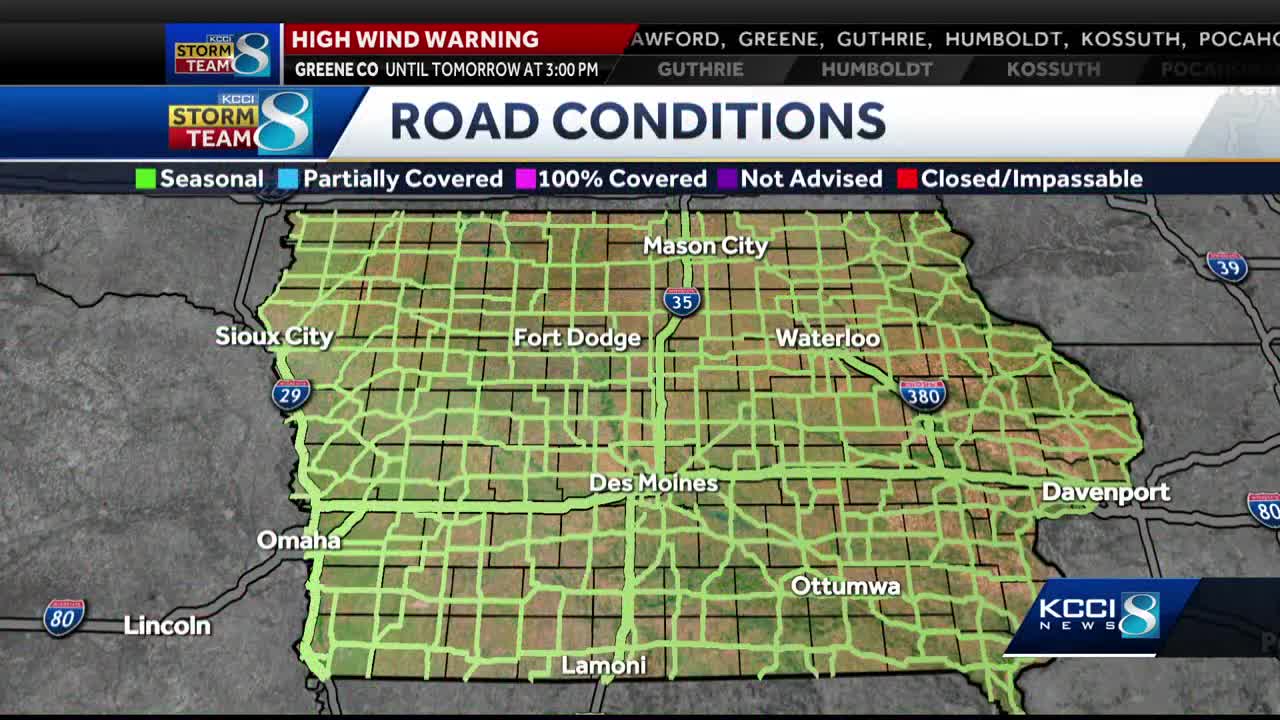 Iowa traffic: Wet roads lead to hazardous conditions for Wednesday commute